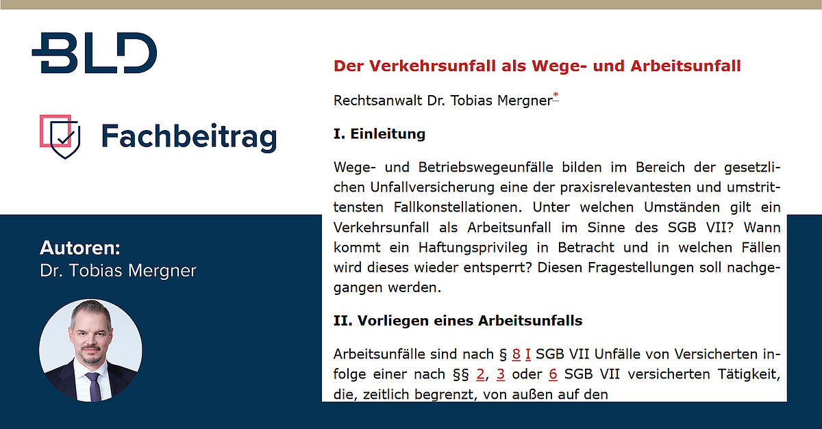 Mergner veröffentlicht zum Verkehrsunfall als Wege- und Arbeitsunfall ...